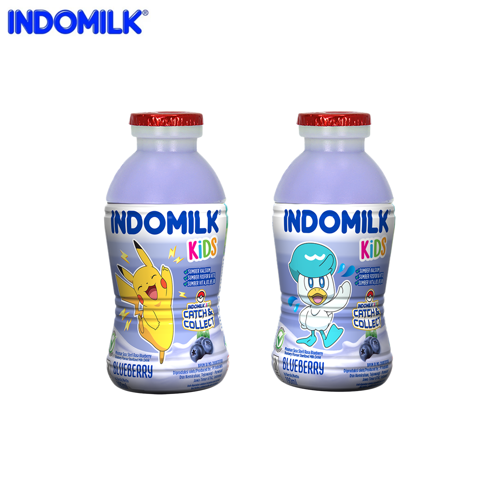 Jual Indomilk Blueberry Botol 190ml Edisi Pokemon | Shopee Indonesia