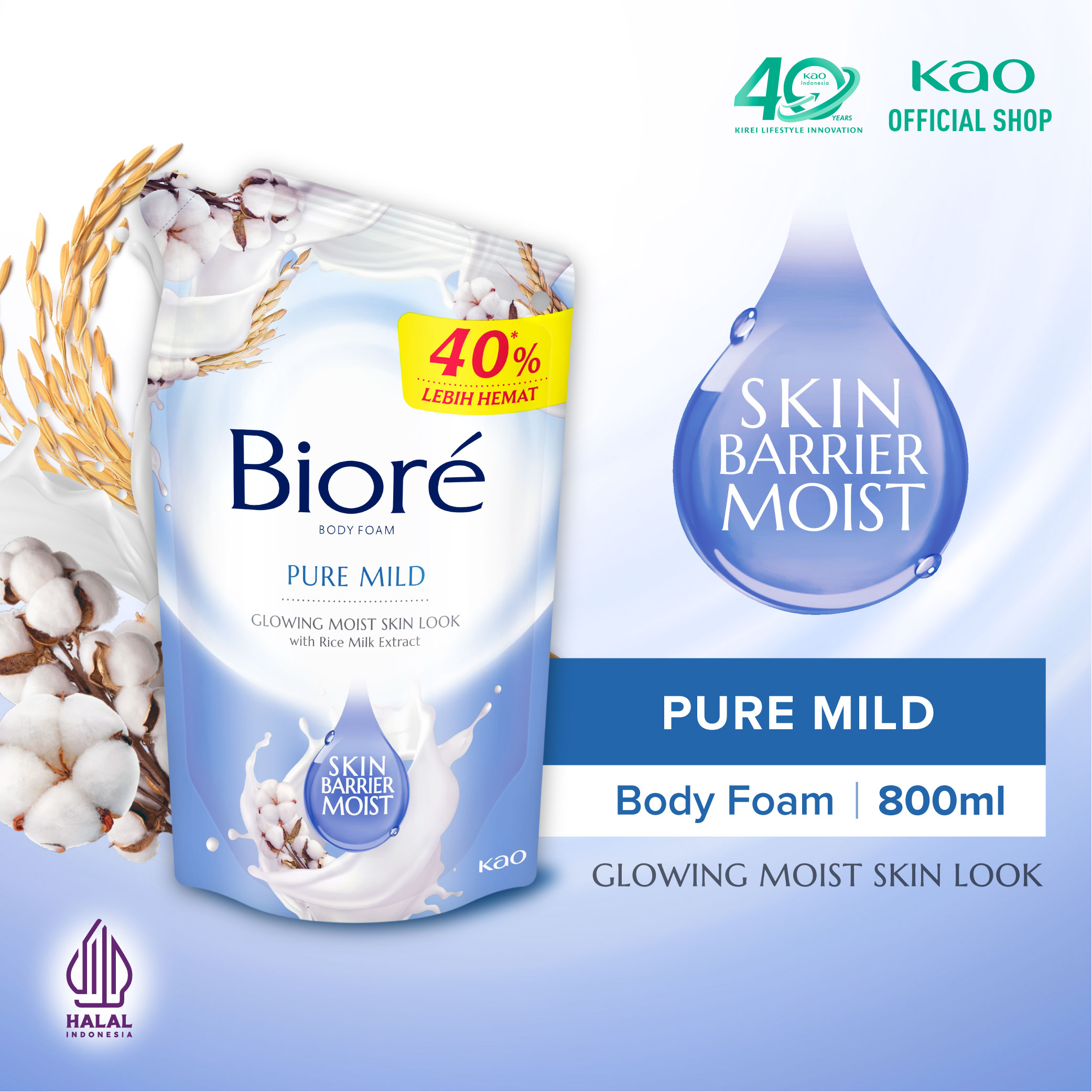 Jual Biore Body Foam Sabun Mandi Cair Pure Mild Pouch 800ml | Shopee ...