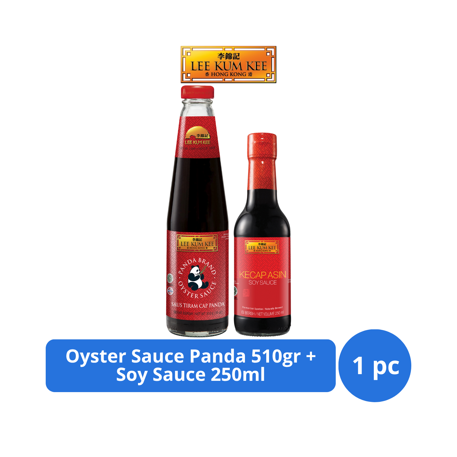 Jual Lee Kum Kee Oyster Sauce Panda 510gr + Soy Sauce 250ml | Shopee ...