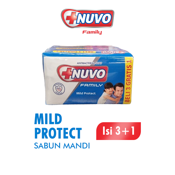 Jual Nuvo Family Sabun Mandi Batang Multipack Biru Mild Protect 100 Gr (Beli 3 Gratis 1 ...
