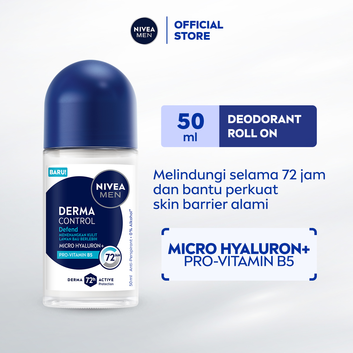 Jual NIVEA MEN Deodorant Roll On Derma Control Defend 50ml ...