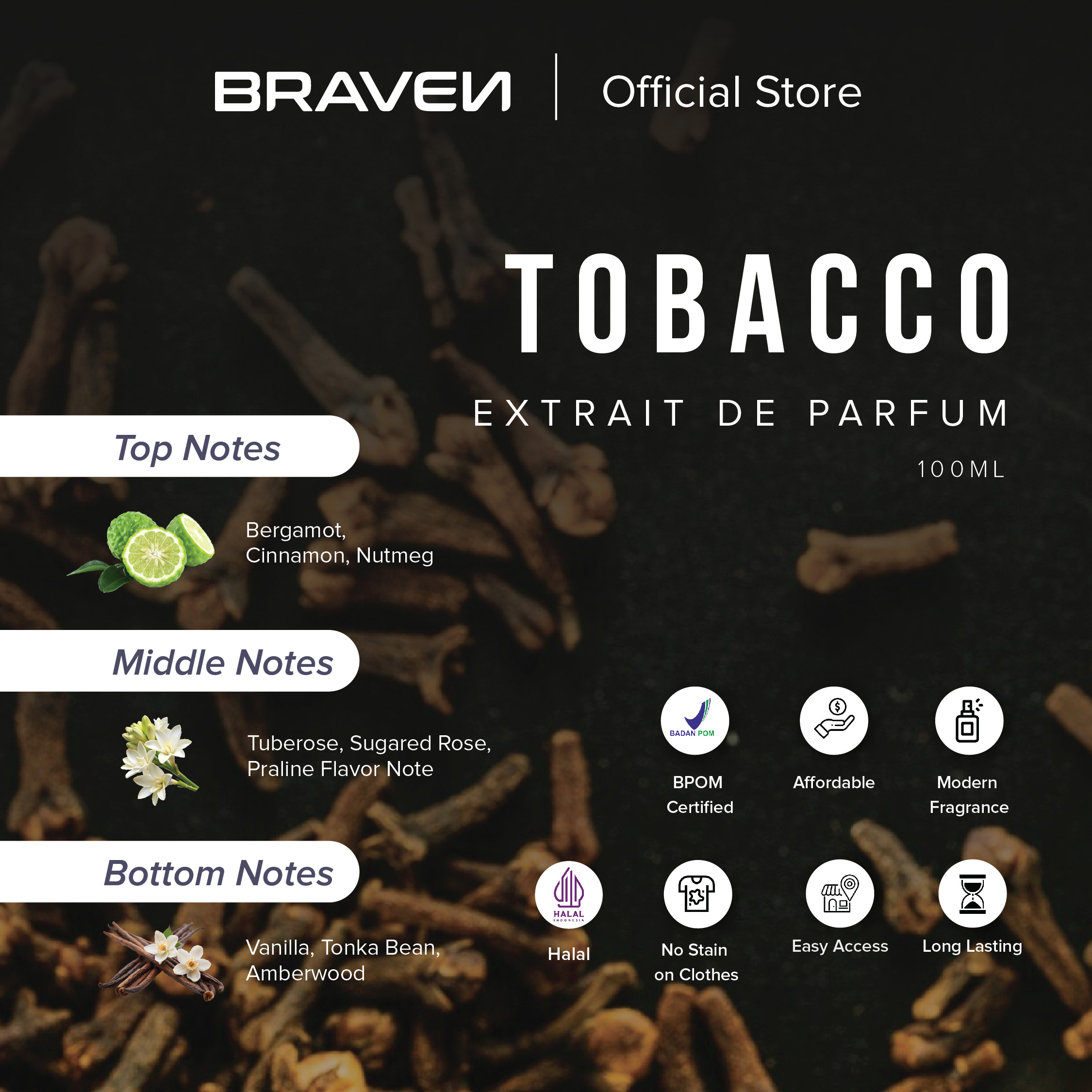 Jual Braven Extreme Series Extrait De Parfum 100ML - Parfum Pria Wangi ...