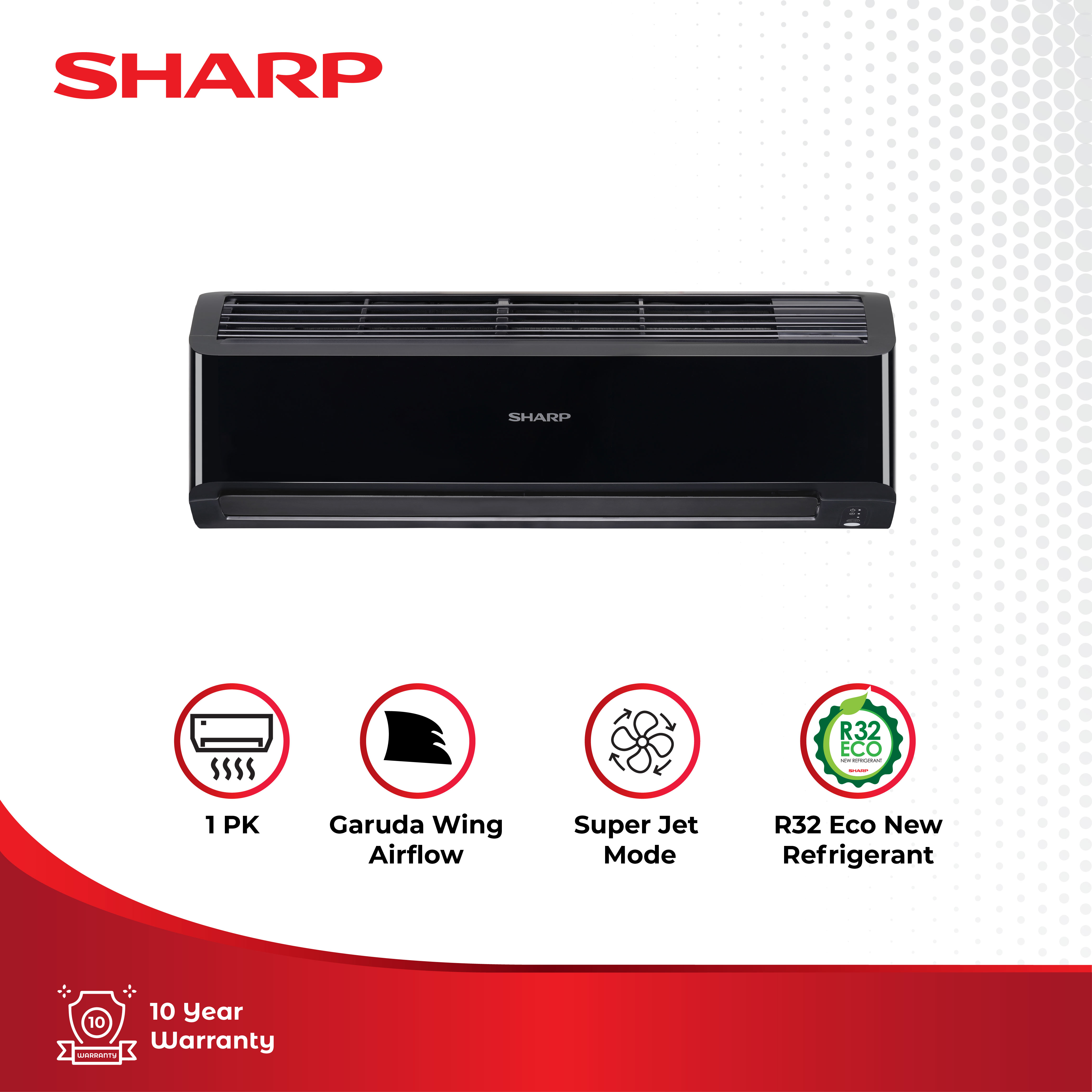 Jual Sharp AC 1 PK Standard Black series - AH-A9BEYT | Shopee Indonesia