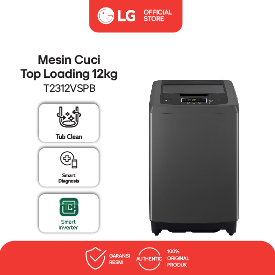 Jual LG Mesin Cuci Top Loading 12kg - Smart Inverter - Turbo Drum ...