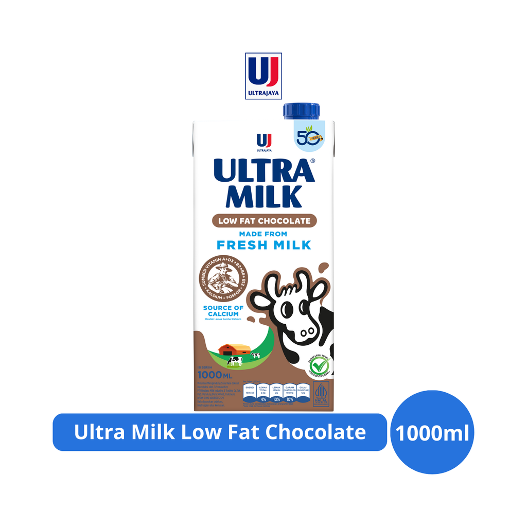 Jual Ultra Milk Low Fat Chocolate 1000ml | Shopee Indonesia