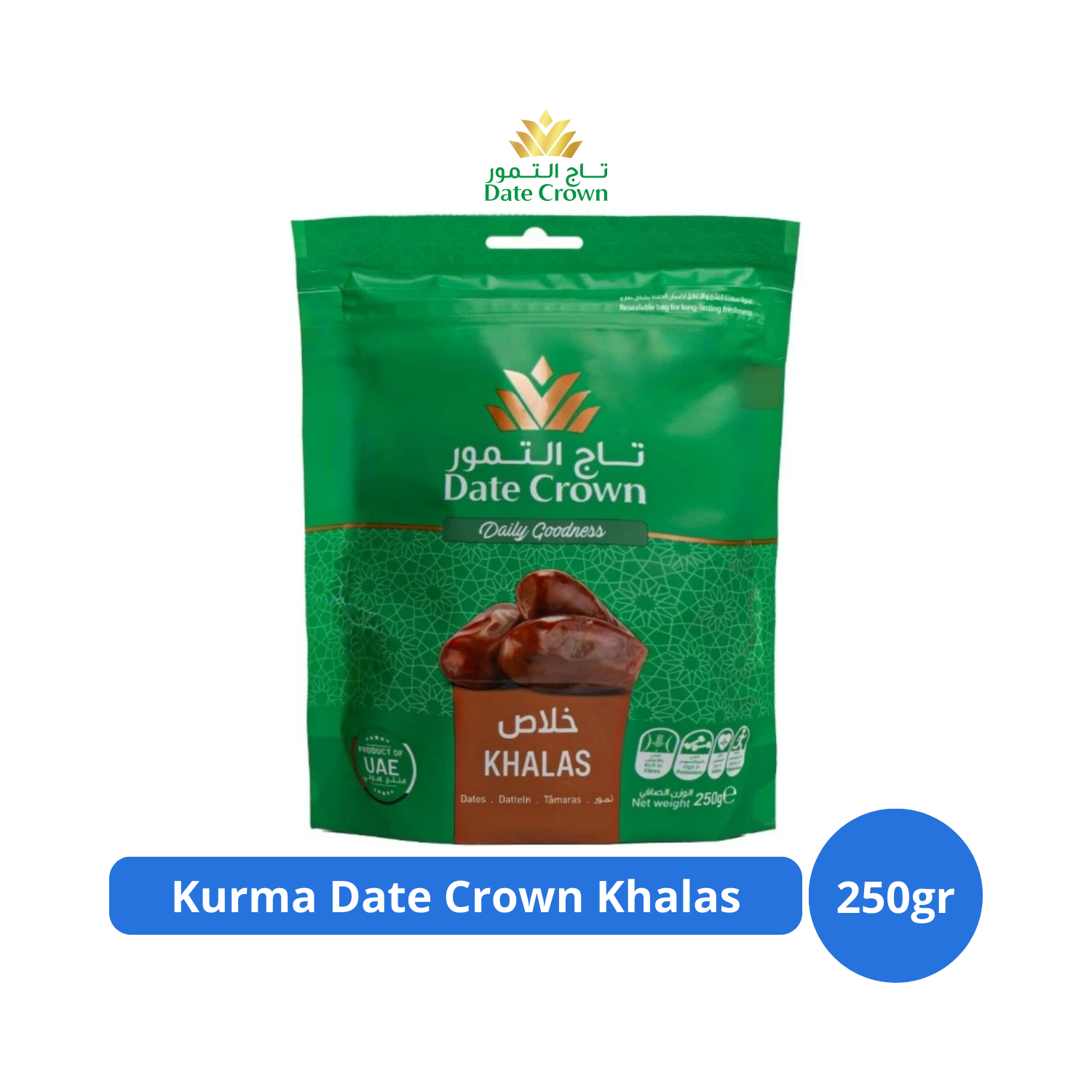 Jual Kurma Date Crown Khalas 250gr | Shopee Indonesia