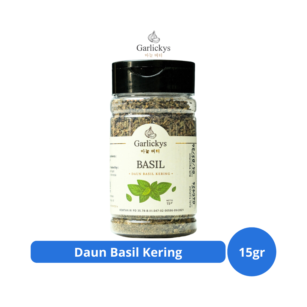 Jual GARLICKYS Daun Basil Kering Premium Quality 15gr | Shopee Indonesia