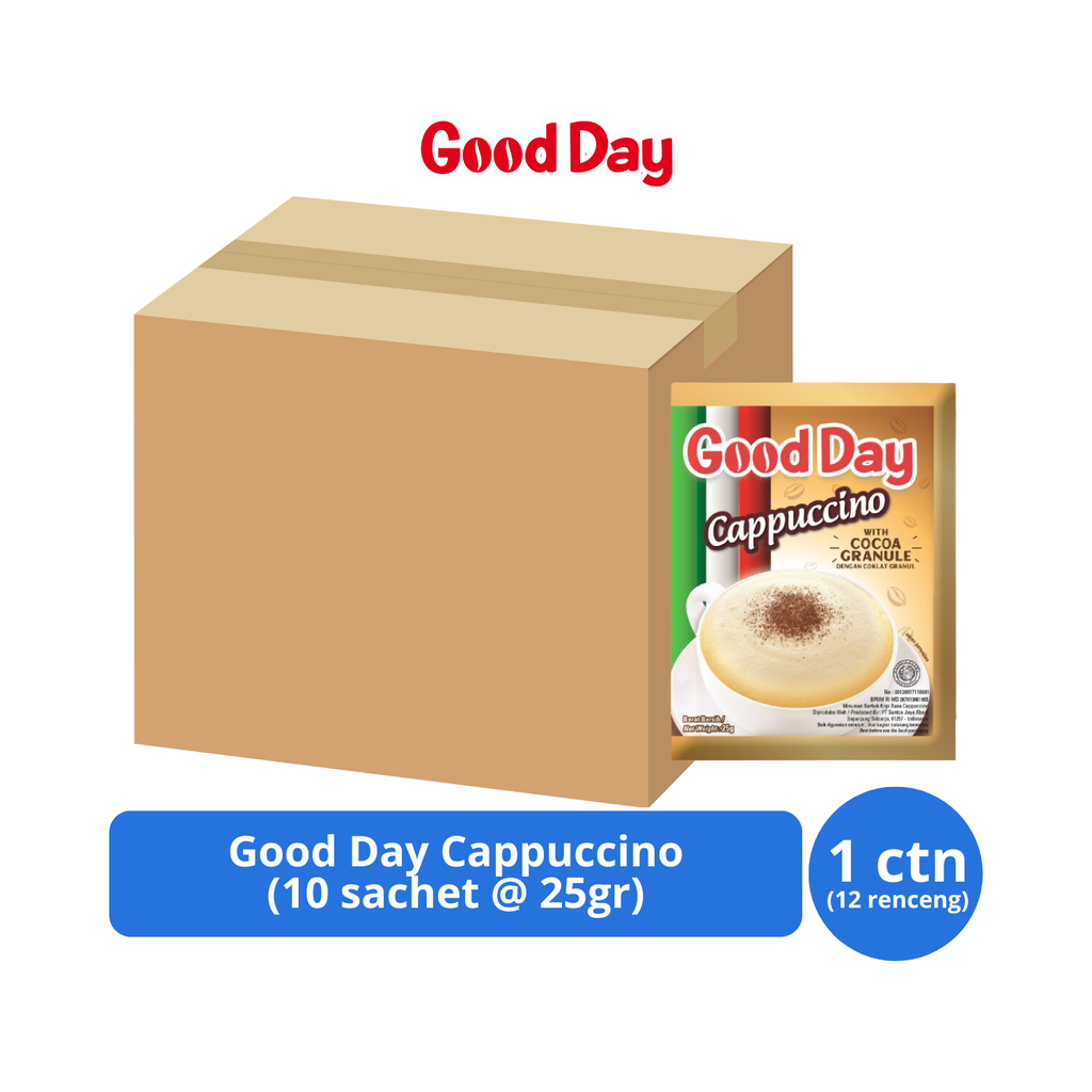 Jual Good Day Cappuccino 10s @ 25gr x 12 renceng [Karton] | Shopee Indonesia