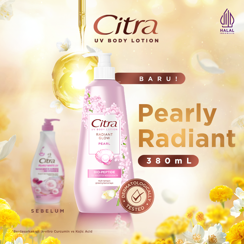 Jual BARU Citra UV Body Lotion Radiant Glow Pearl 380ML - Mencerahkan dan Glowing | Shopee Indonesia