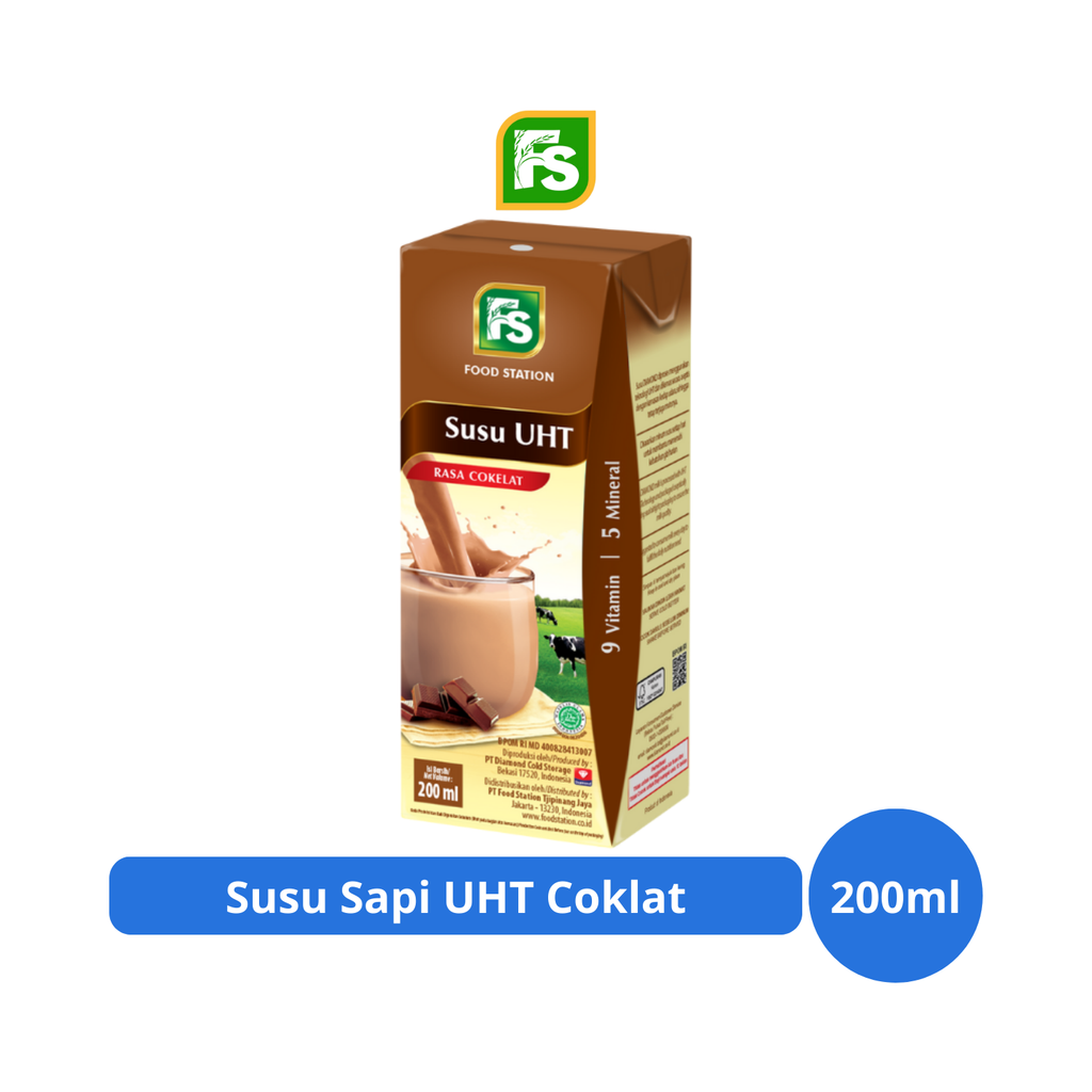 Jual Food Station Susu Sapi UHT Coklat 200ml | Shopee Indonesia