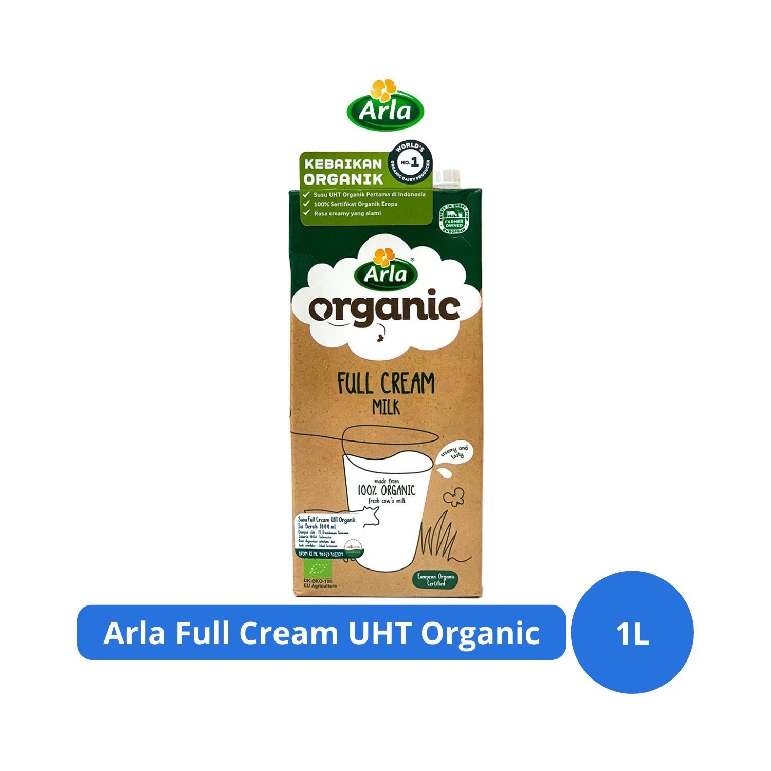 Jual Arla Full Cream Milk UHT Organic 1L | Shopee Indonesia