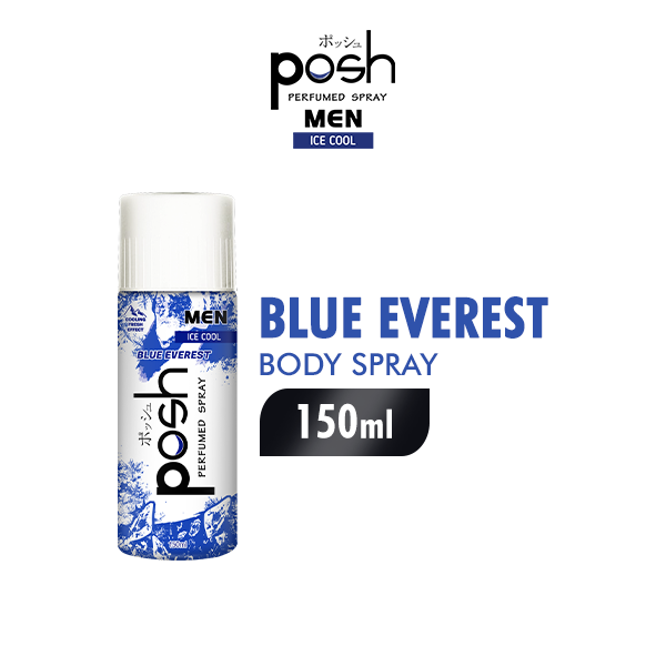 Jual Posh Men Perfumed Spray Ice Cool Blue Everest Sensasi Dingin 150 ...