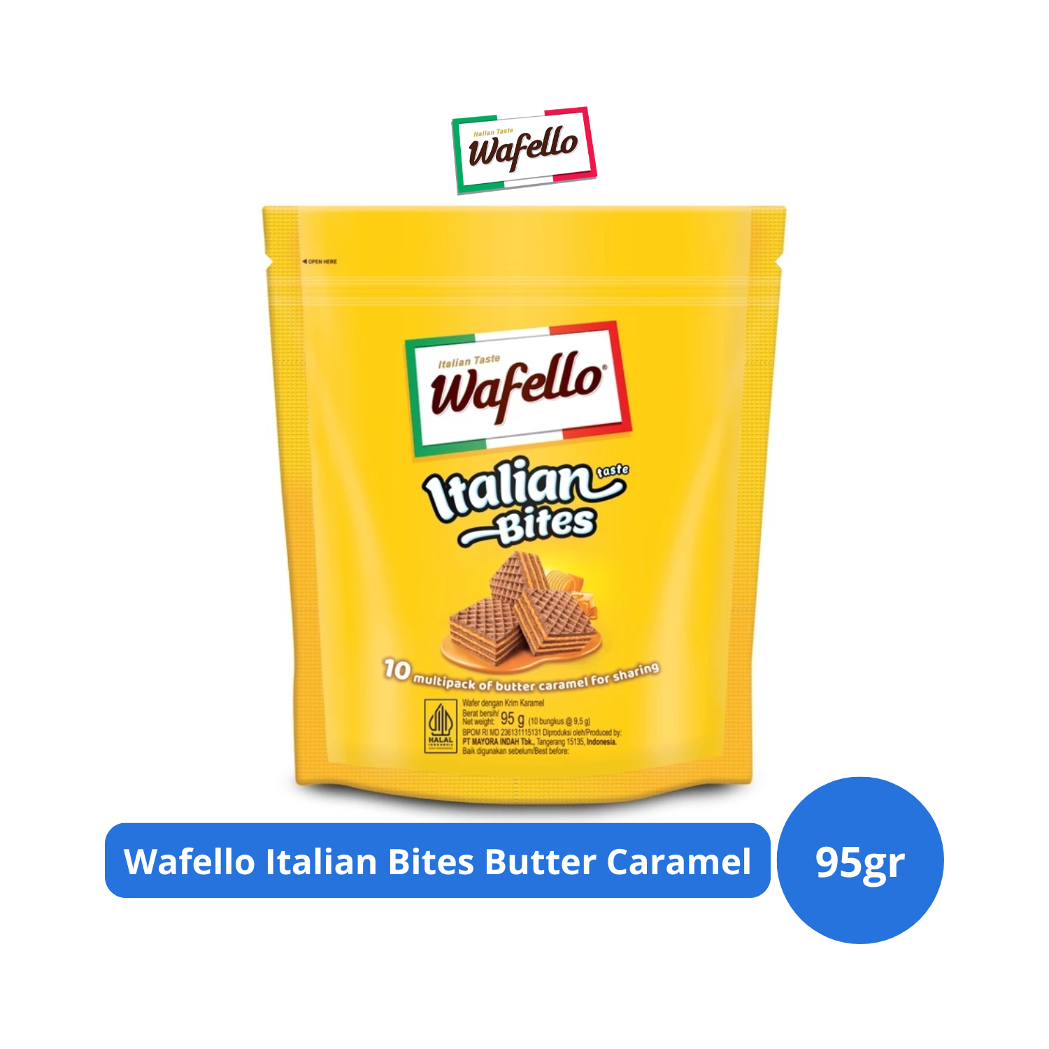 Jual Wafello Italian Bites Butter Caramel 95gr | Shopee Indonesia