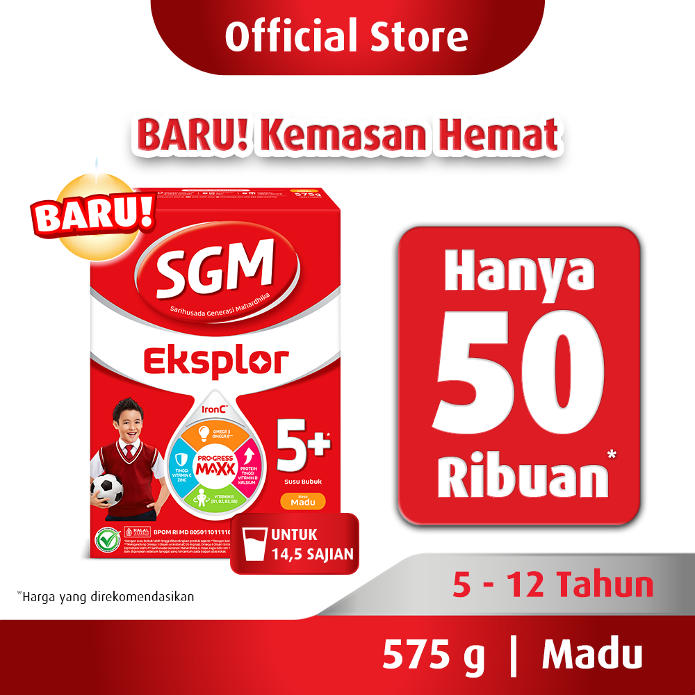Jual SGM Eksplor 5+ dengan IronC Susu Bubuk Rasa Madu 575GR | Shopee Indonesia