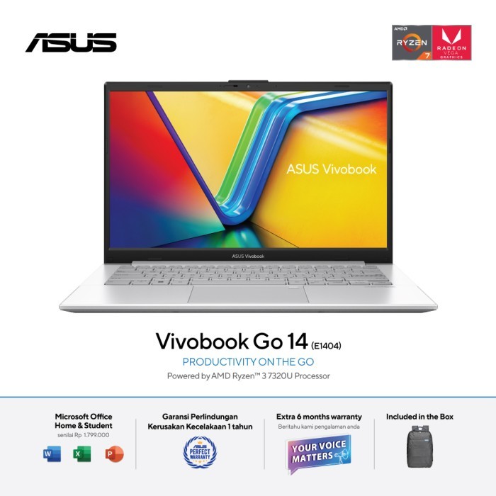 Jual Asus Vivobook E1404FA-FHD352M AMD Ryzen R3-7320U / 512GB / 8GB ...