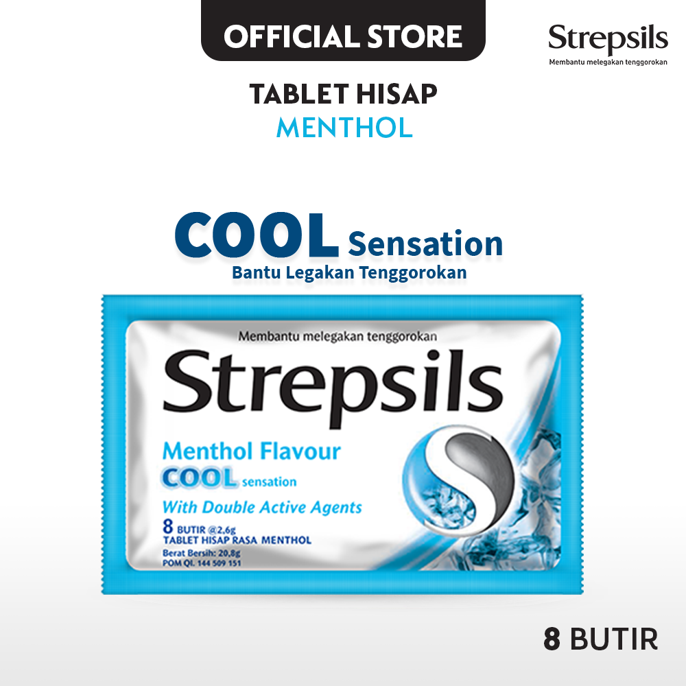 Jual Strepsils Cool 8s - Permen Pelega Tenggorokan | Shopee Indonesia