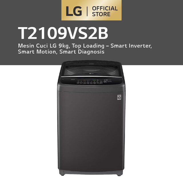 Jual LG MESIN CUCI WASHING MACHINE 9KG, Top Loading | Smart Inverter ...
