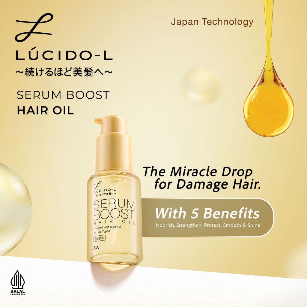 Jual LUCIDO-L Serum Boost Hair Oil Keratin 50ml | Shopee Indonesia