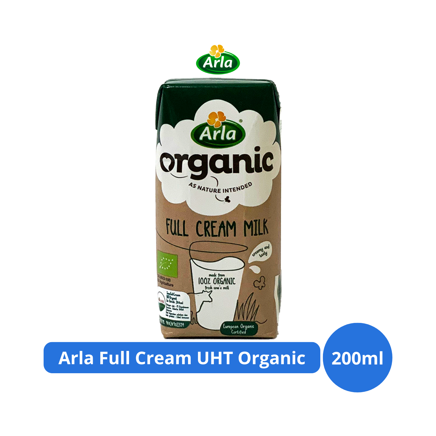Jual Arla Full Cream Milk UHT Organic 200ml | Shopee Indonesia