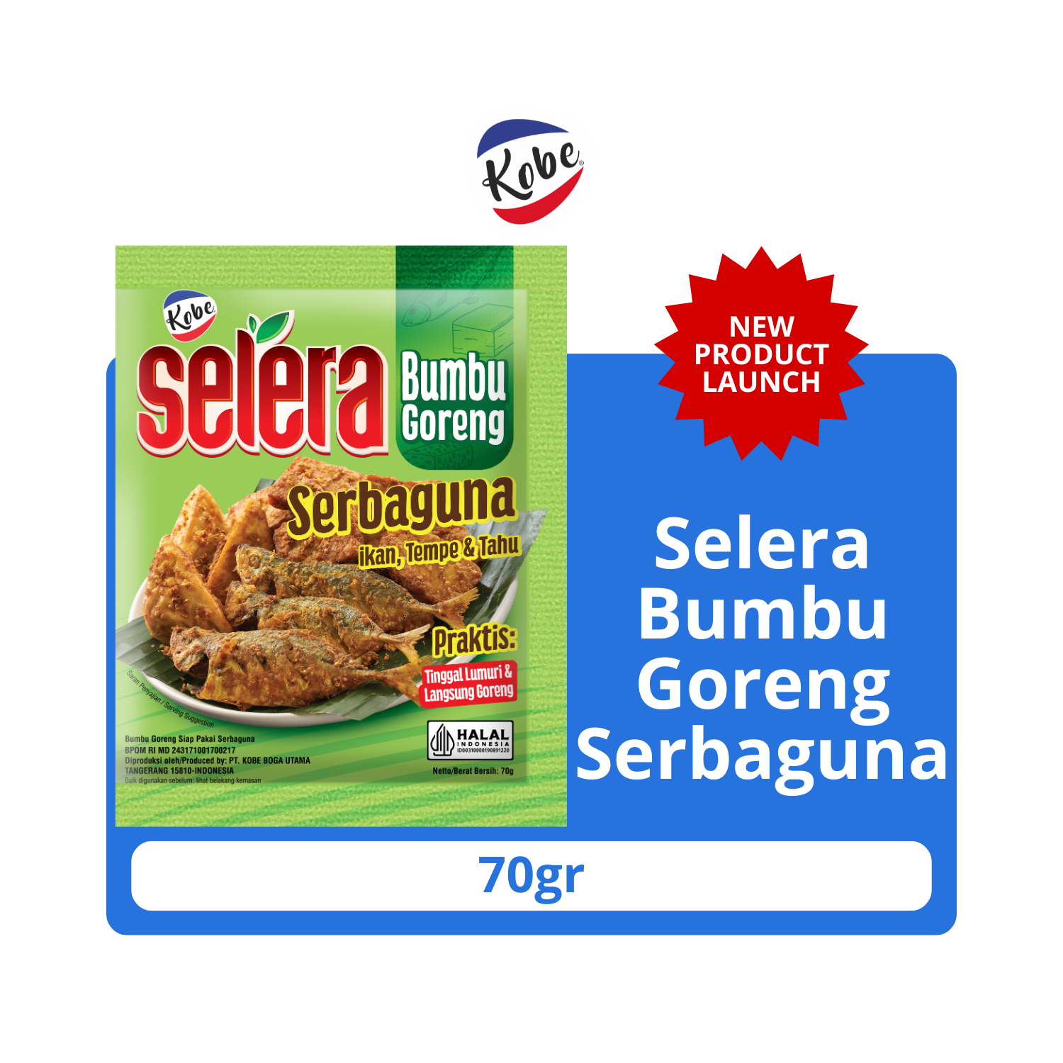 Jual Kobe Selera Bumbu Goreng Serbaguna 70gr | Shopee Indonesia