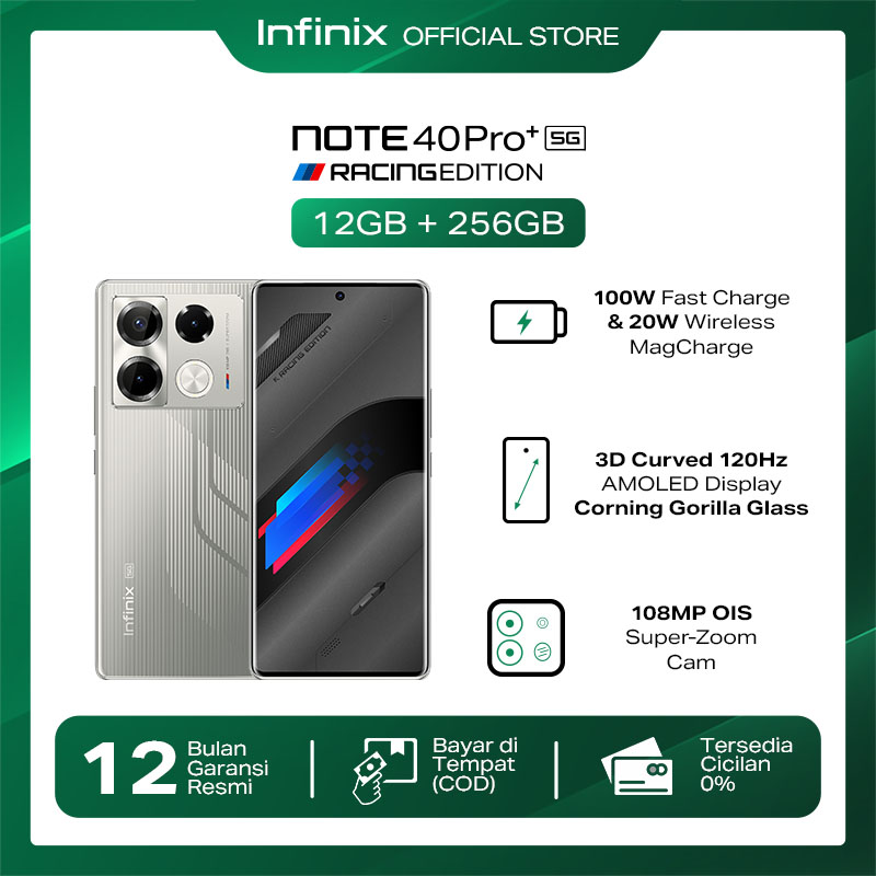 Jual Infinix Note 40 Pro+ 5G 12/256GB Racing Edition - Up to 24GB ...