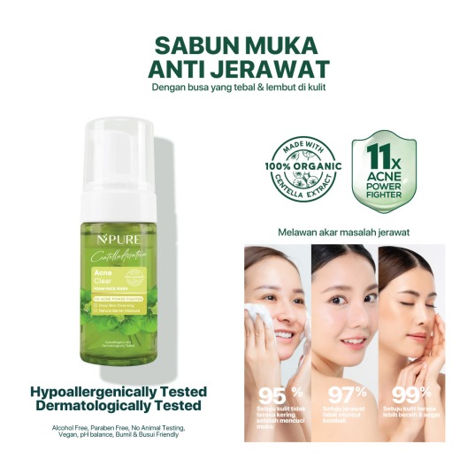 Jual NPURE CICA Facial Wash Botol 100 mL | Shopee Indonesia