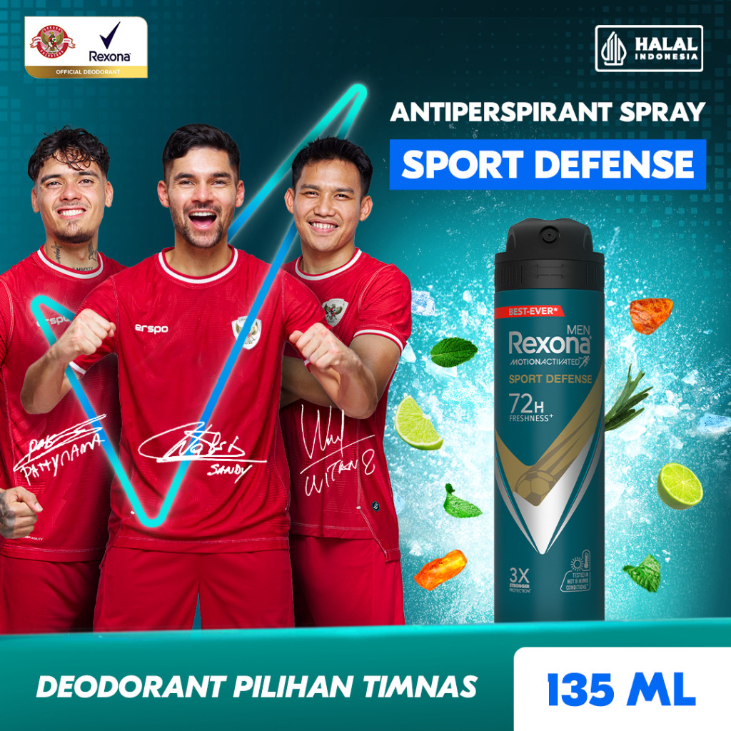 Jual Rexona Men Antiperspirant Sport Defense 135ml | Shopee Indonesia