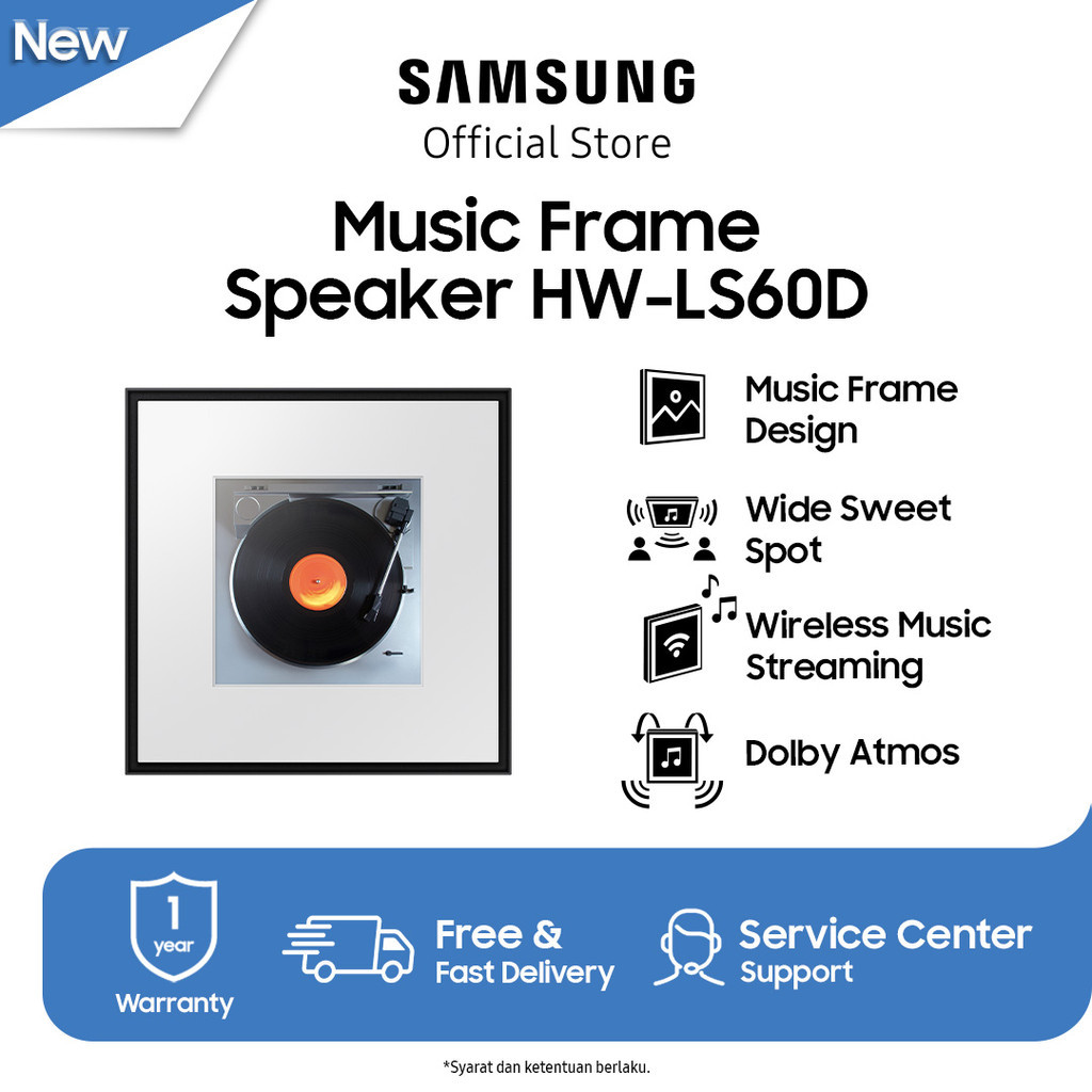 Jual Samsung Music Frame Wireless Speaker | Music Frame Design | Dolby ...