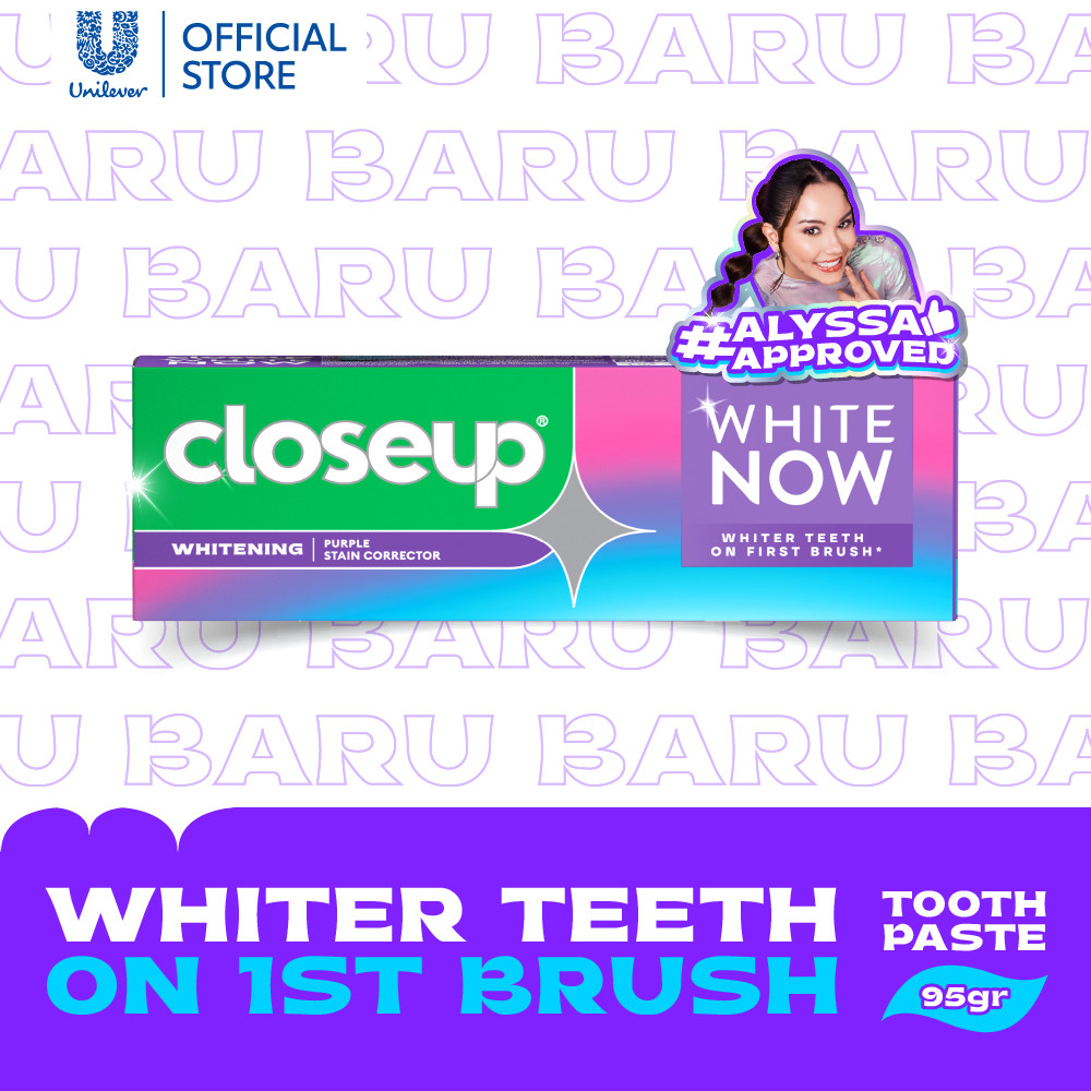 Jual Closeup White Now Purple 95gr - Pasta Gigi Pemutih | Shopee Indonesia