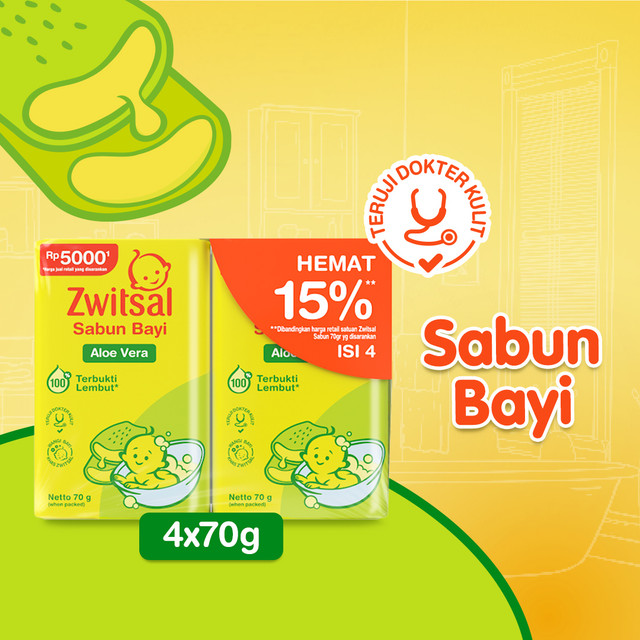 Jual ZWITSAL BABY BAR SOAP CLASSIC 4x70GR | Shopee Indonesia