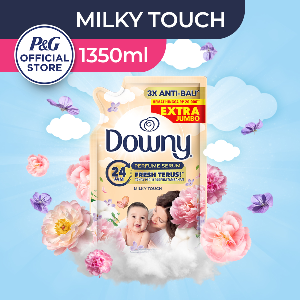 Jual Downy Milky Touch 1.35L | Shopee Indonesia
