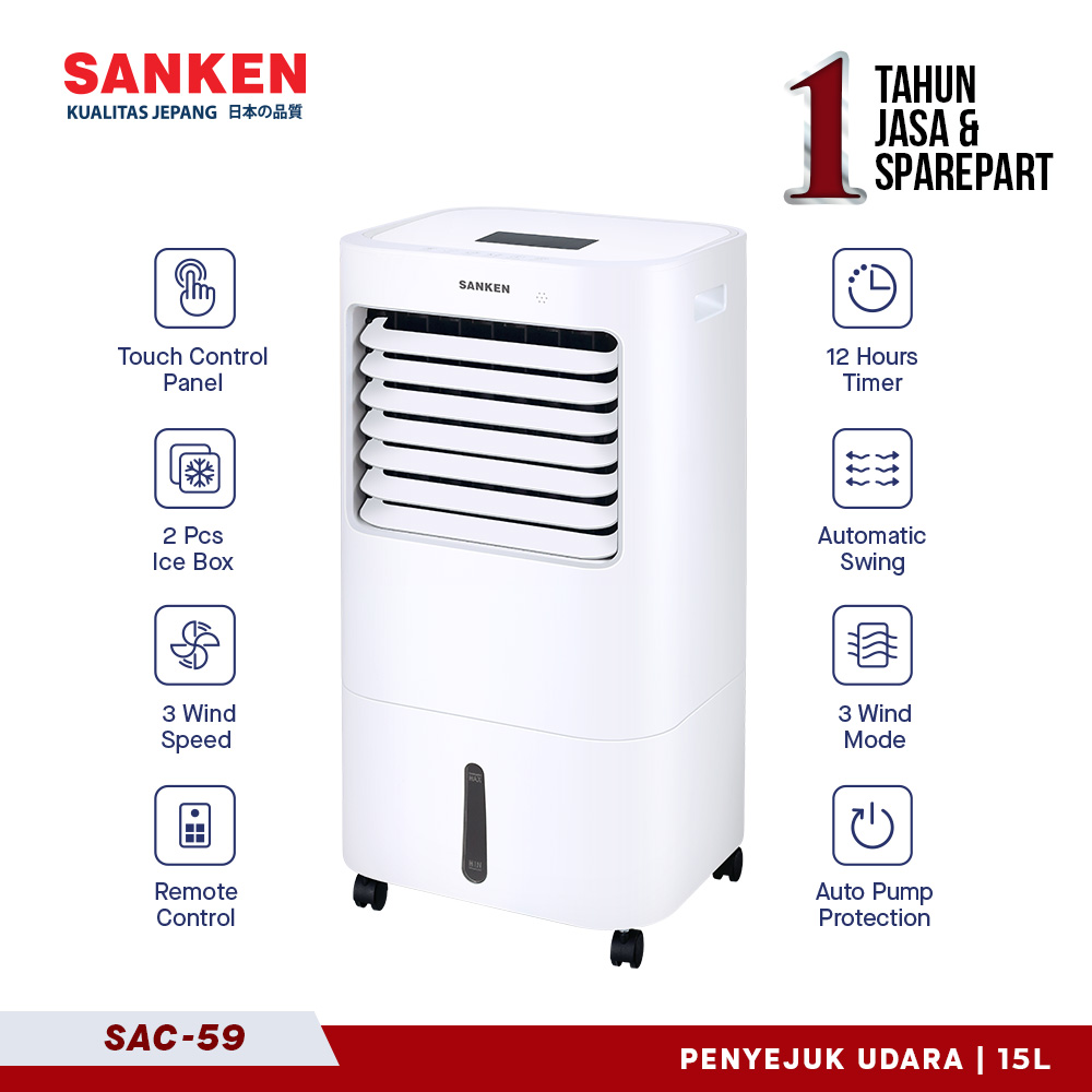 Jual SANKEN AIR COOLER CAPACITY 15L SAC-59 | Shopee Indonesia