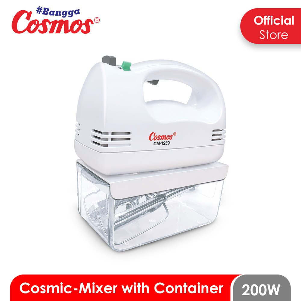 Jual Cosmos CM-1259 – Hand Mixer 5 Speed Real Turbo with container ...