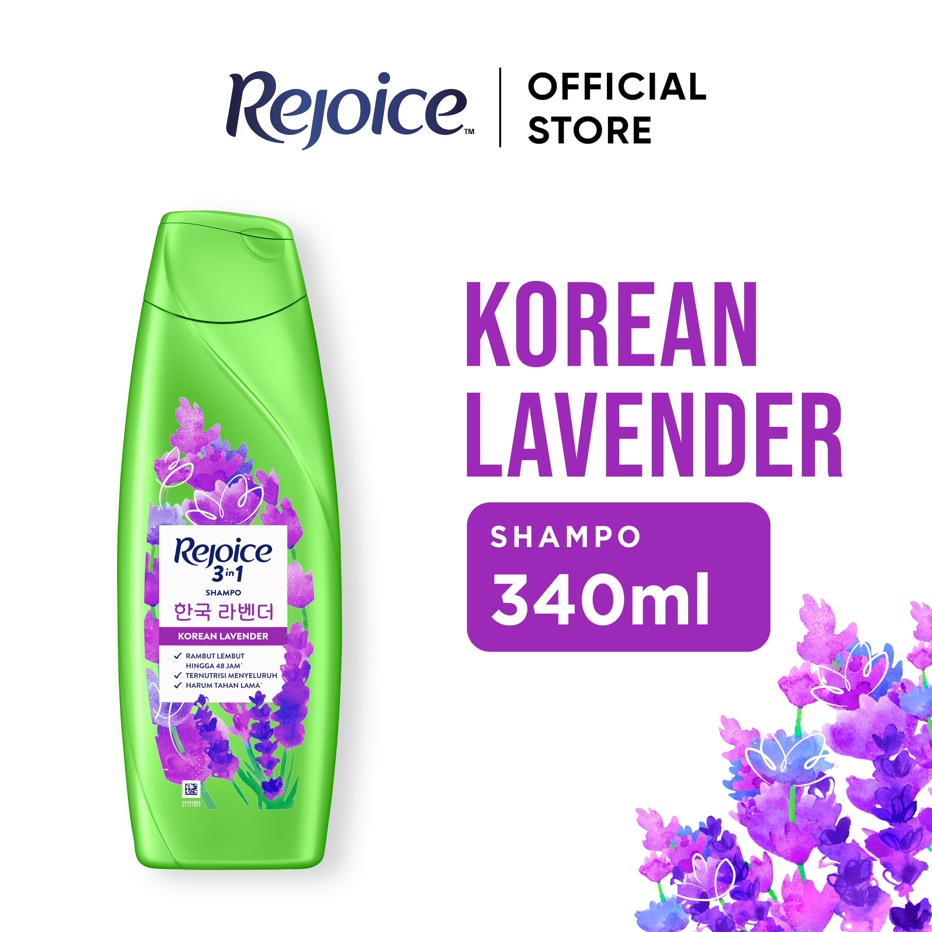 Jual Rejoice Sampo 3in1 Korean Lavender 340ml / Rejoice Shampoo | Shopee Indonesia