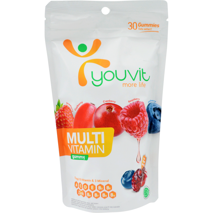 Jual Youvit Multivitamin For Adult 30 Gummies - Multivitamin Gummy Dewasa Rasa Mix Berry ...
