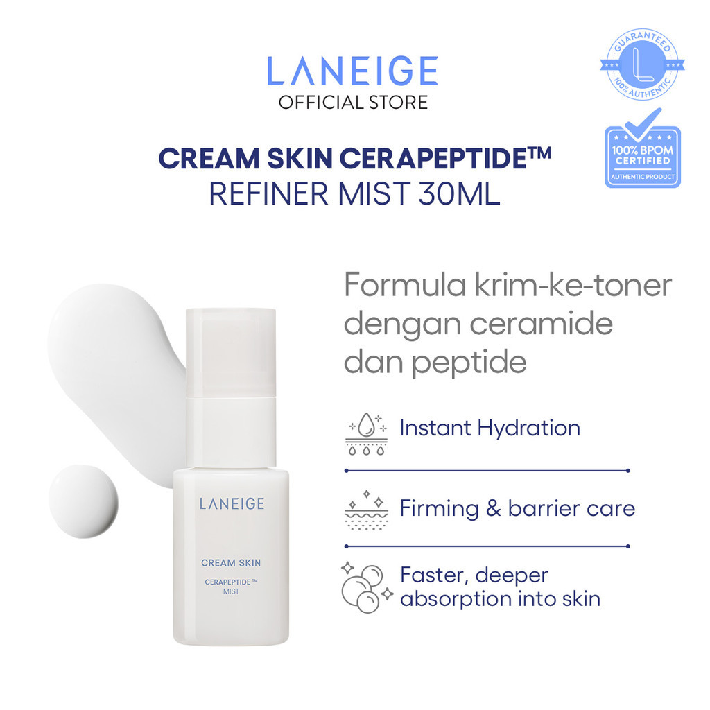Jual LANEIGE Cream Skin Cerapeptide™ Refiner Mist 30 mL | Shopee Indonesia