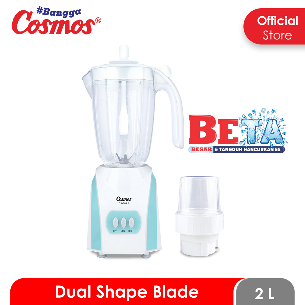Jual Cosmos CB-281 P - Blender Plastik 2 Liter 380 Watt Dual Shape ...