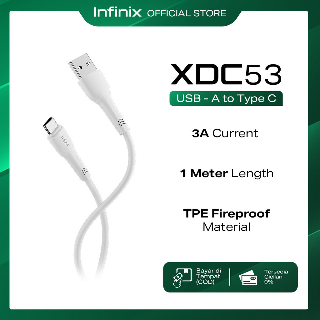 Jual Infinix Cable XDC53 - Type-A to C 1M - TPE Fireproof Material ...