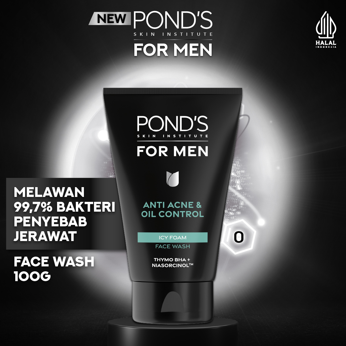Jual POND’S Skin Institute for Men Anti Acne & Oil Control ICY FOAM ...