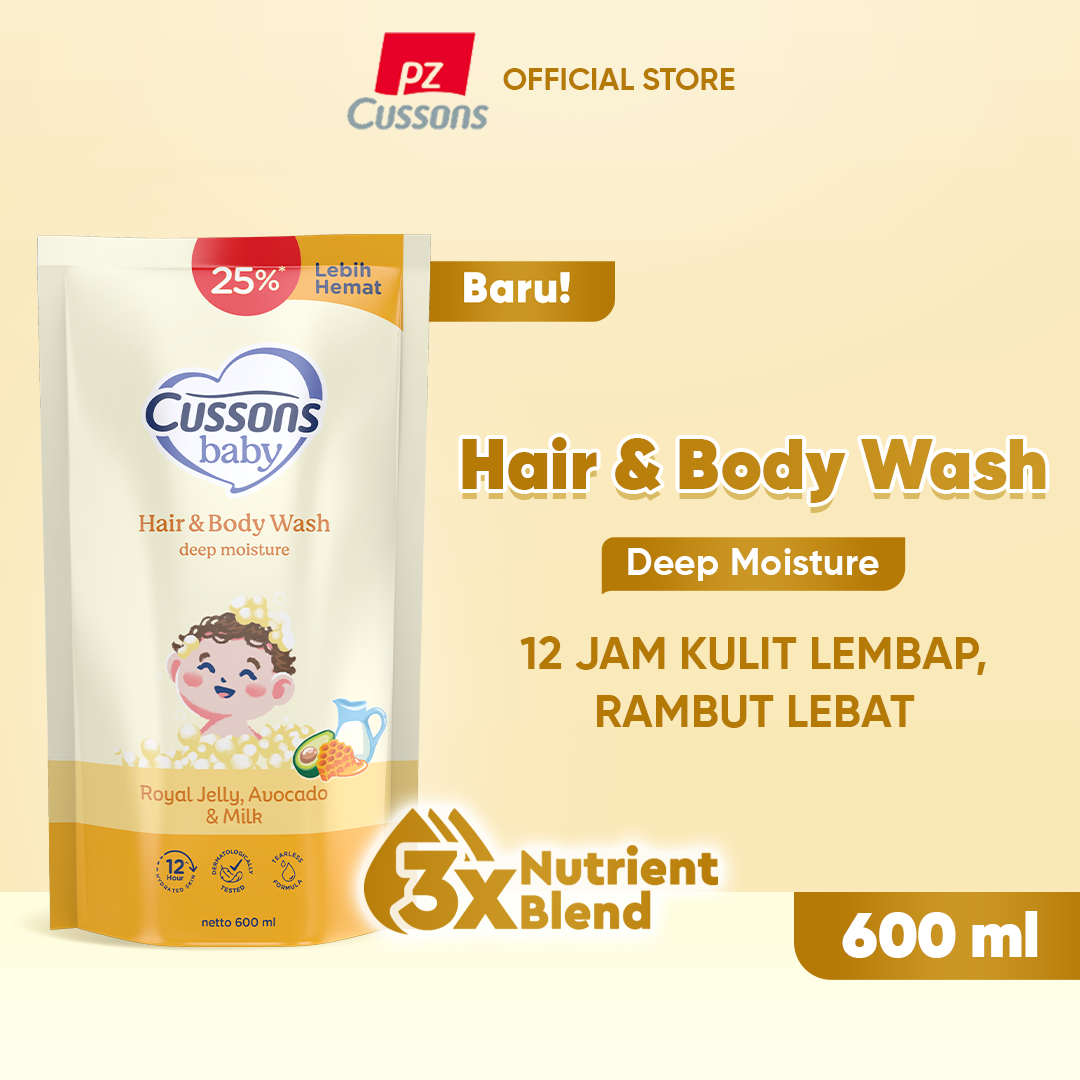 Jual Cussons Baby Hair & Body Wash Deep Moisture 600ML Pouch | Shopee ...