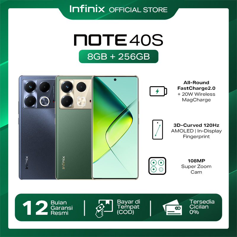 Jual Infinix Note 40S 8/256GB - Up to 16GB Extended RAM - Helio G99 - 6.78” 3D Curved Amoled ...