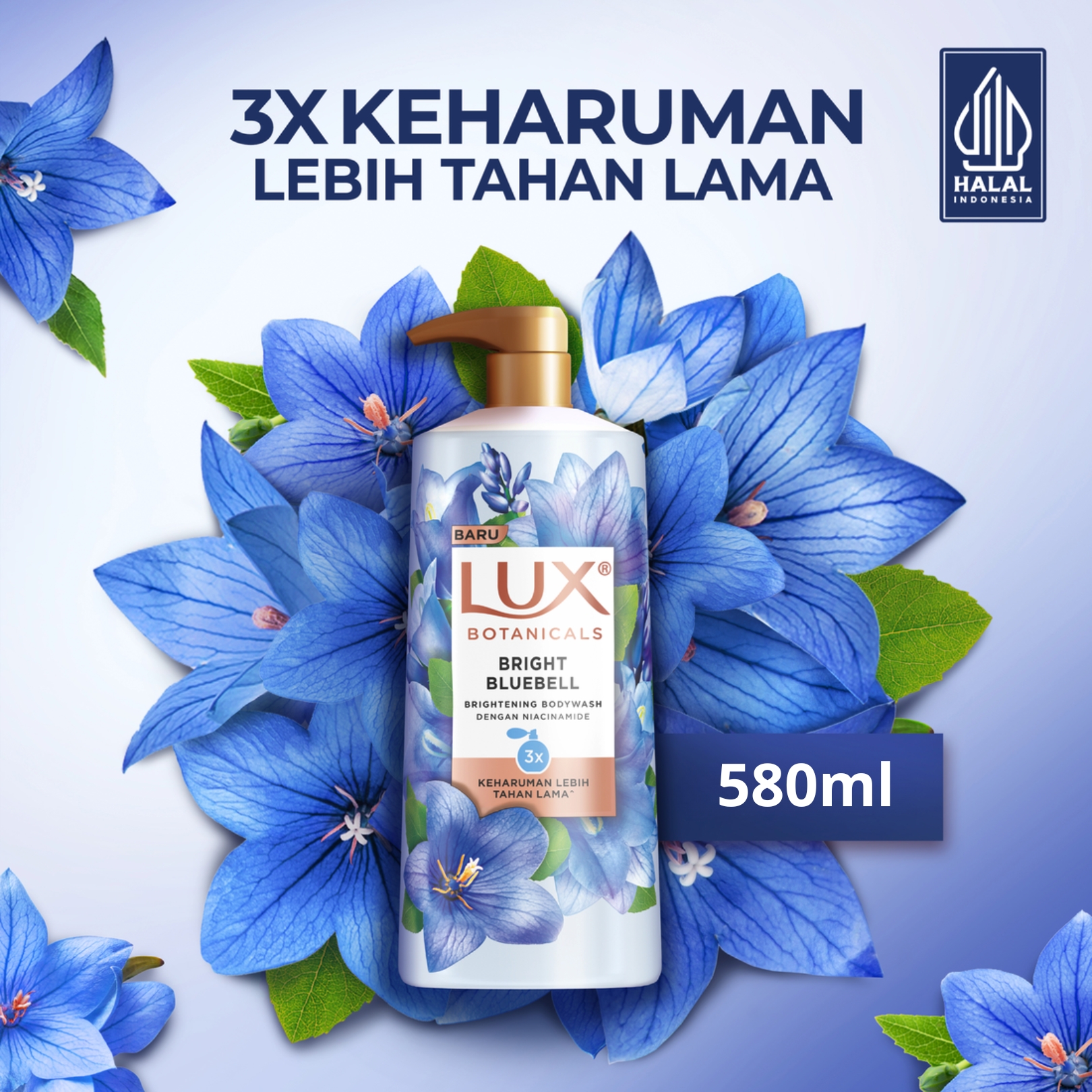 Jual Lux Botanicals Sabun Mandi Cair Bright Bluebell 560 mL | Shopee Indonesia