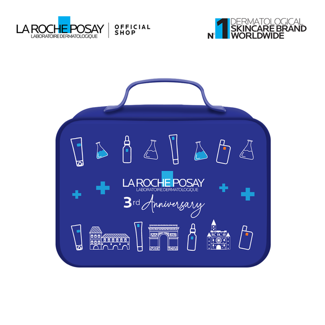 Jual [GIMMICK] La Roche-Posay Vanity 3rd anniversary Pouch | Shopee ...