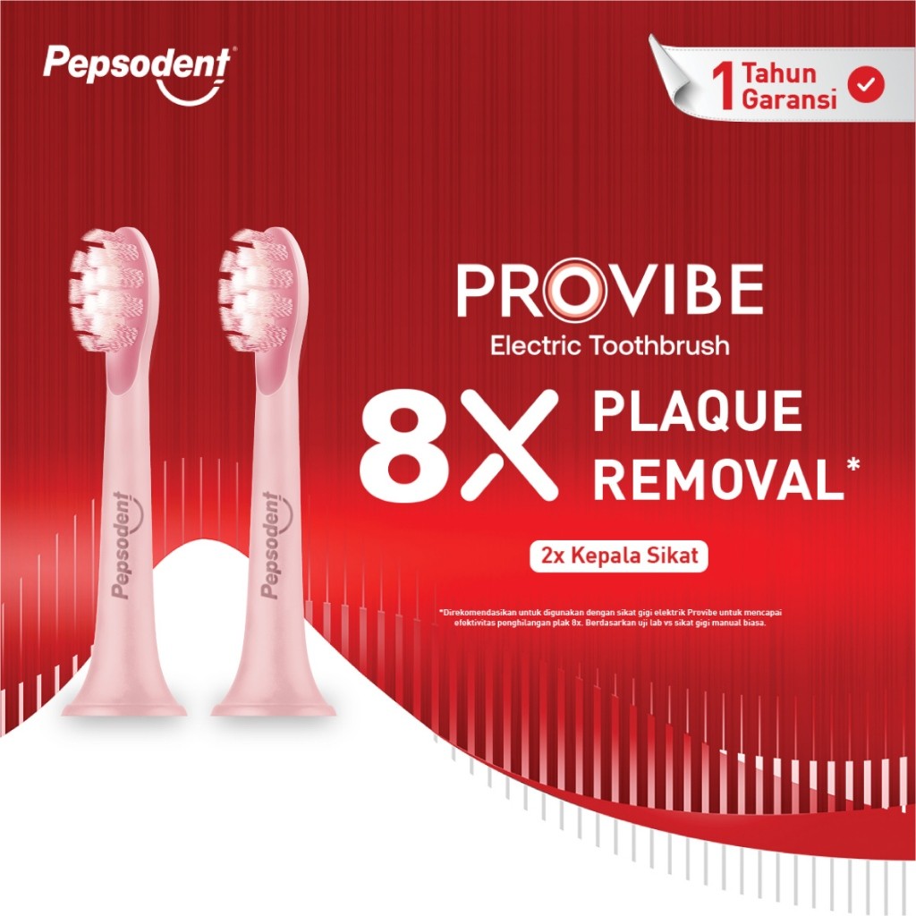 Jual PEPSODENT PROVIBE REFILL HEAD DEEP CLEAN ISI 2 PINK | Shopee Indonesia