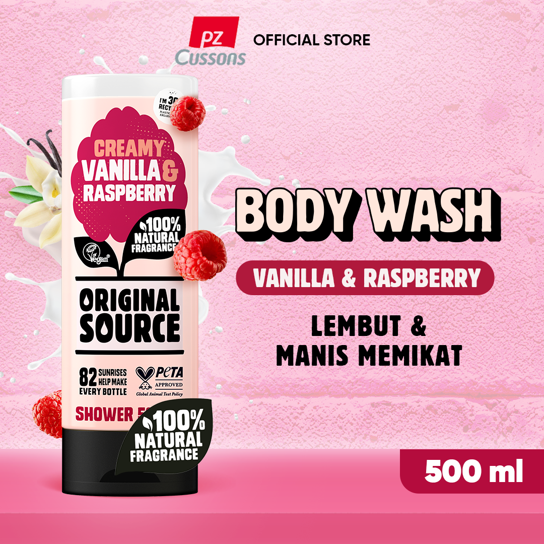 Jual Original Source Body Wash Vanilla & Raspberry - Sabun Cair Vegan ...