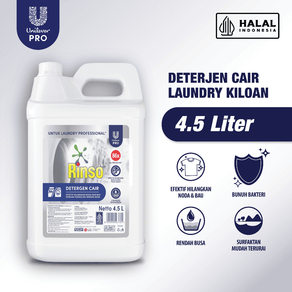 Jual Rinso Matic Pro Detergen Cair 4.5L | Shopee Indonesia