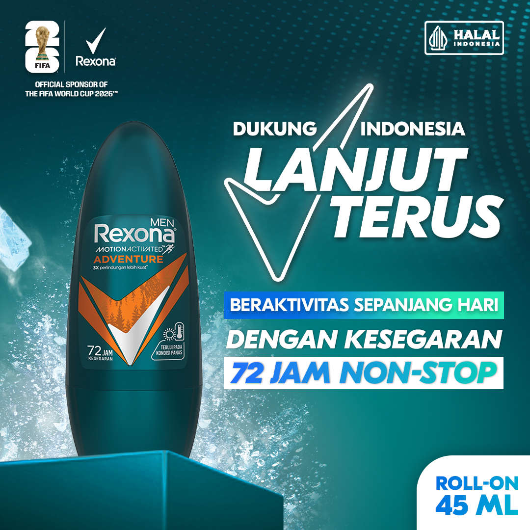 Jual Rexona Men Deodorant Roll On Antiperspirant Adventure 72 Jam Kesegaran Nonstop 45Ml ...