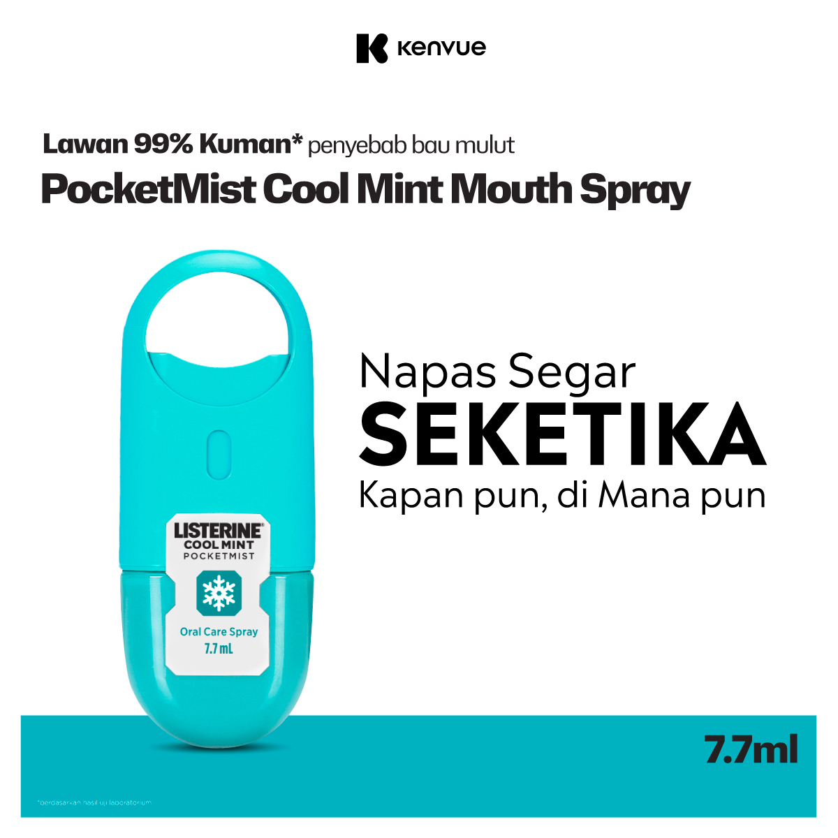 Jual LISTERINE PocketMist Cool Mint / Mouth spray untuk napas ekstra ...