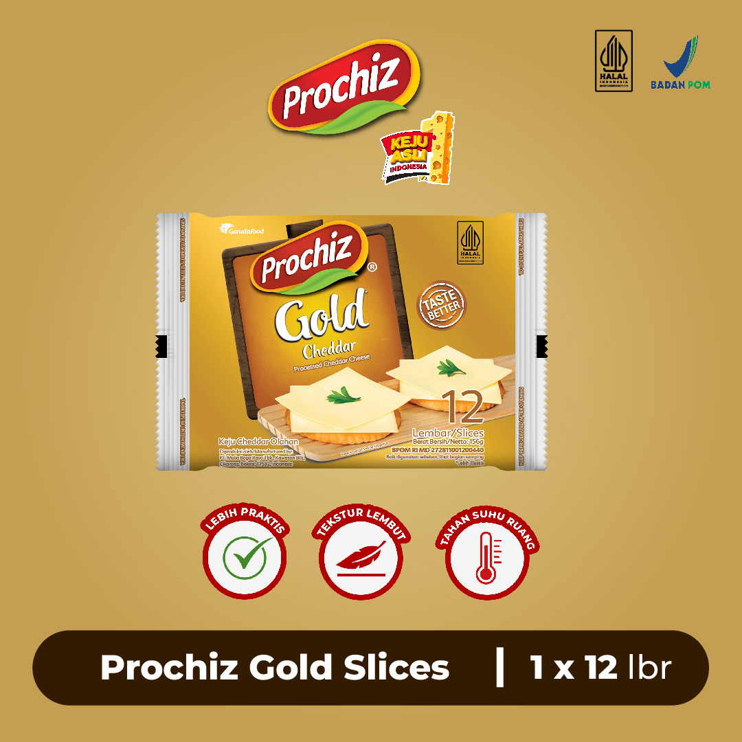 Jual PROCHIZ Gold Slices 12s | Shopee Indonesia