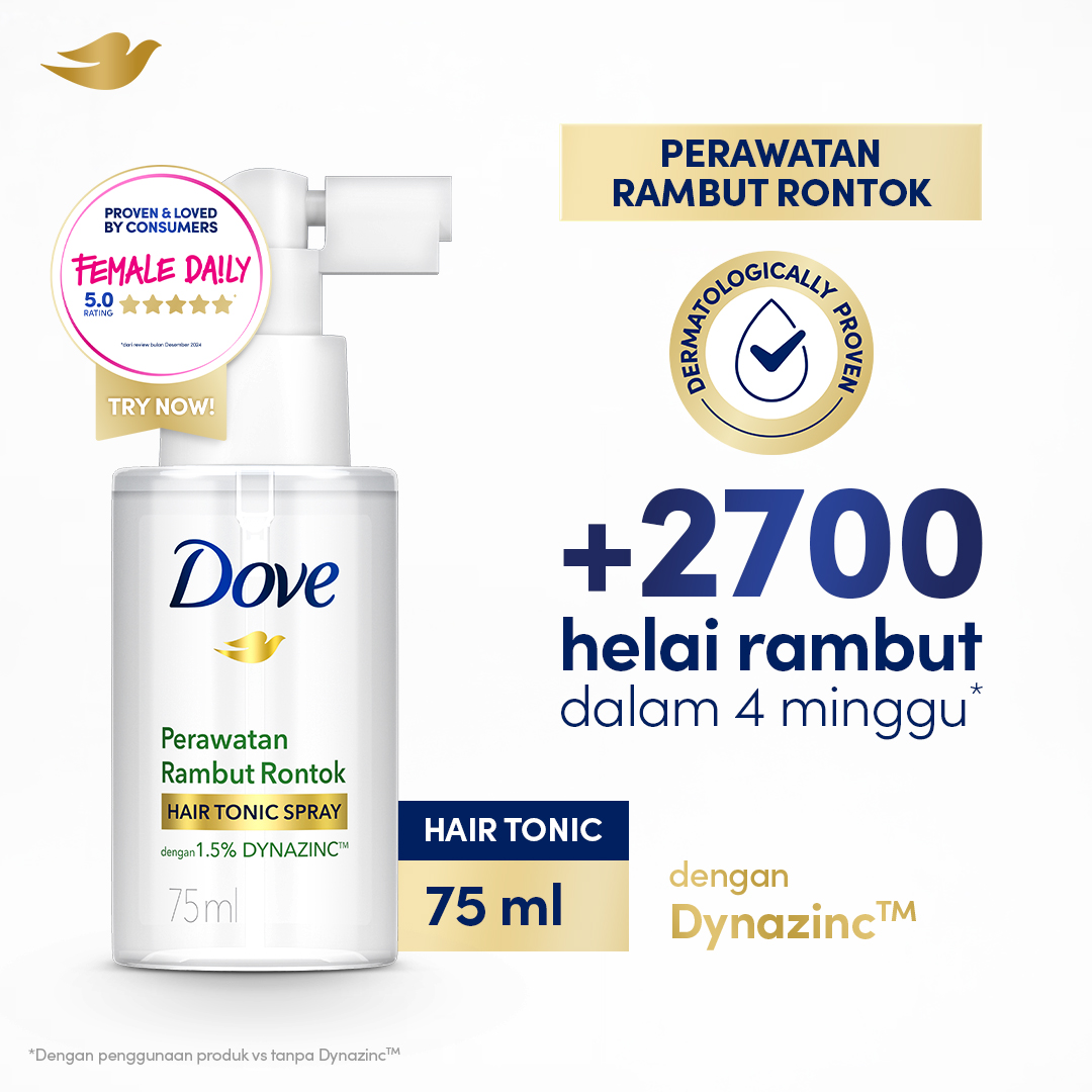 Jual Dove Hair Tonic Spray Perawatan Rambut Rontok - 75 ml | Shopee ...